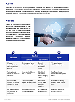 Building a unified framework for cloud recovery | Calsoft Inc.